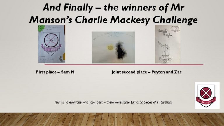 Charlie Mackesy WINNERS! - Cullybackey College