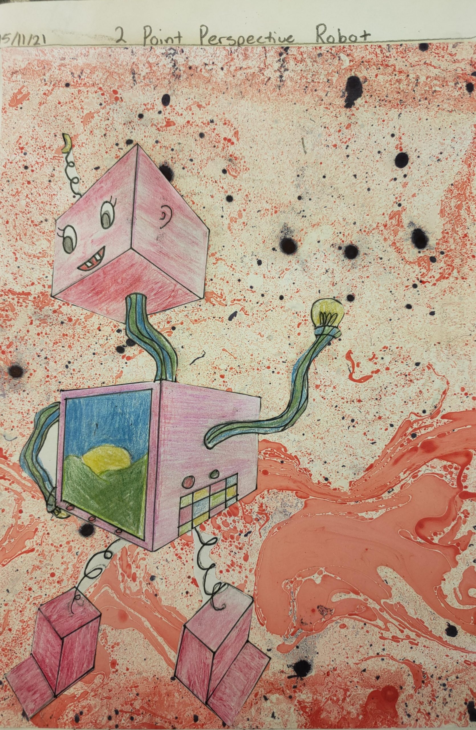 Year 9 Two Point Perspective Work - Cullybackey College