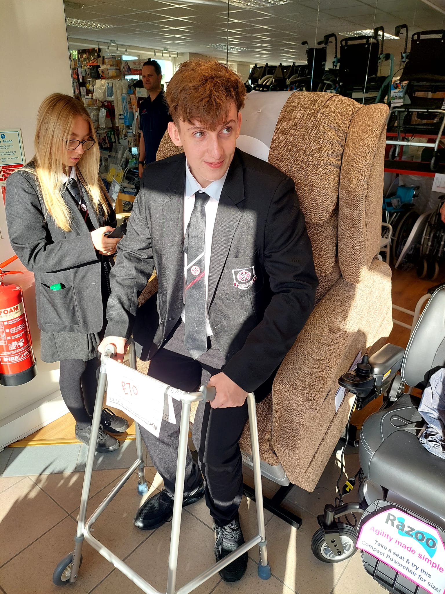 Year 14 Health and Social Care class visit Moorings Mediquip Centre ...